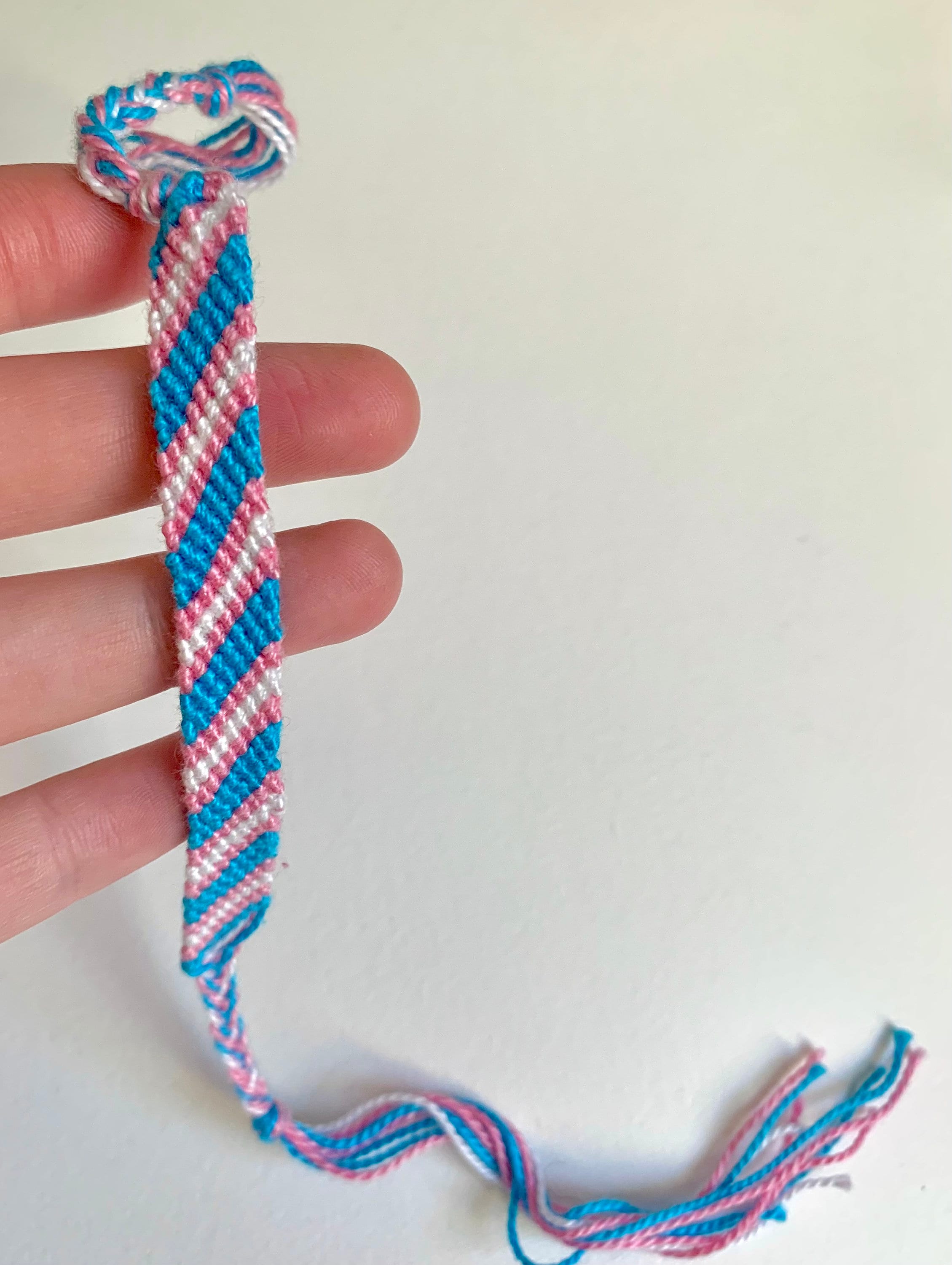 Transgender Pride Flag Striped Friendship Bracelet - Etsy
