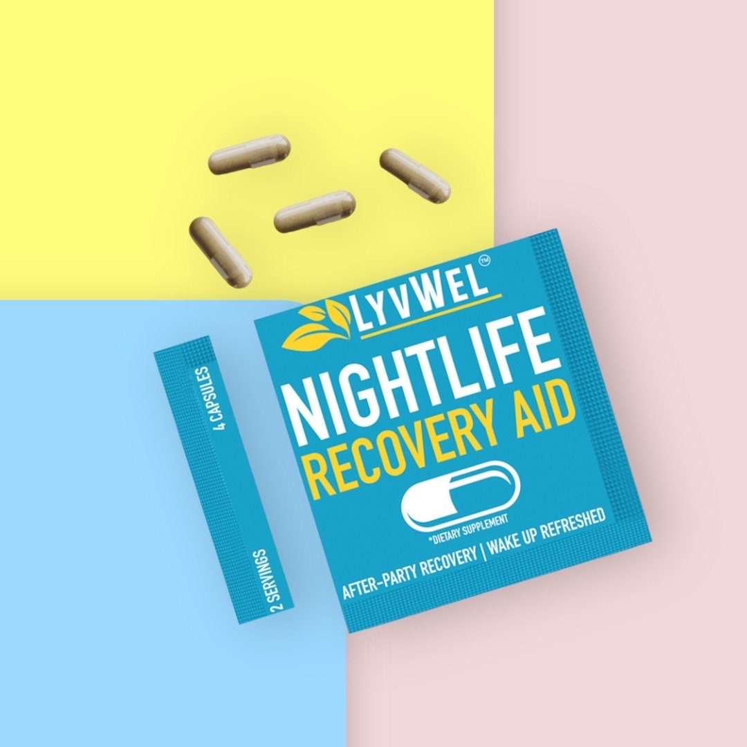 Hangover Kit Recovery 5 Packs 20 Capsules Drinkers Aid for Birthdays ...