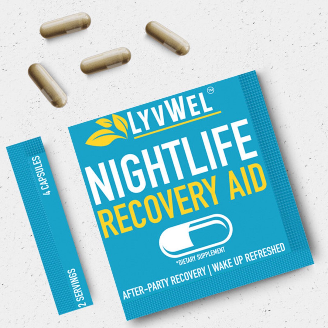 Hangover Kit Recovery 5 Packs 20 Capsules Drinkers Aid for Birthdays ...