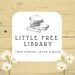 Free Little Library Sign, Cork-back Waterproof Sign, Lending Library ...
