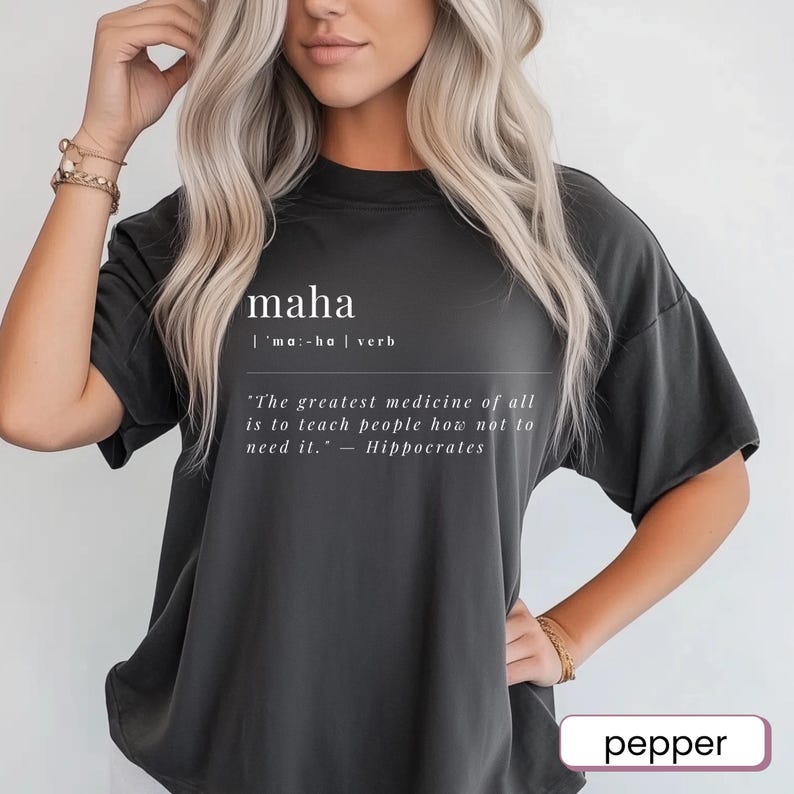MAHA Definition Shirt | Make America Healthy Again | Maha Oversized ...