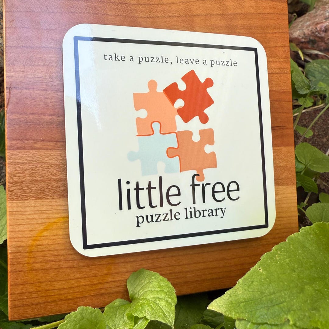 Little Free Puzzle Library Sign: Weatherproof Outdoor Lending - Etsy