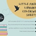 Little Free Library Coloring Pages: Fun Activity Sheet (digital ...