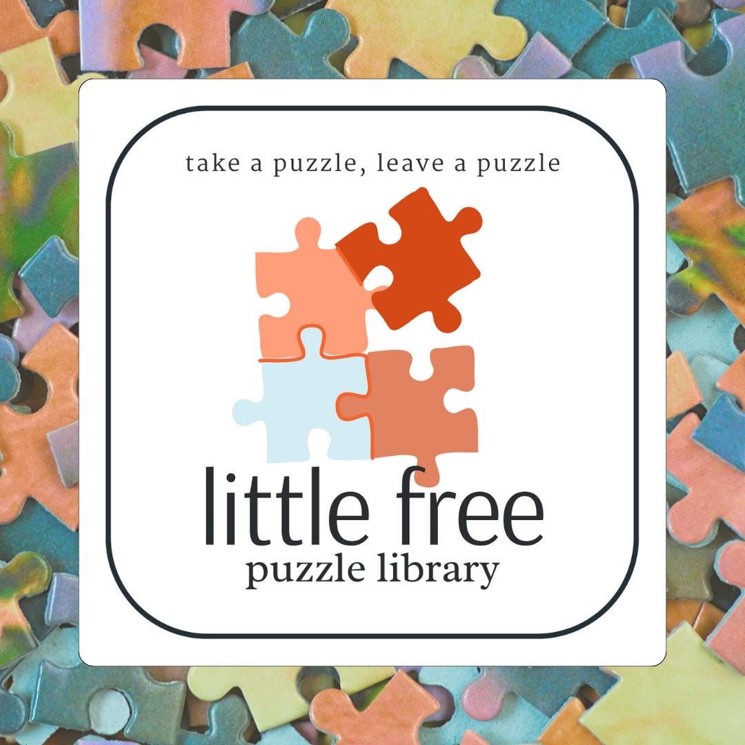 Little Free Puzzle Library Sign: Weatherproof Outdoor Lending - Etsy