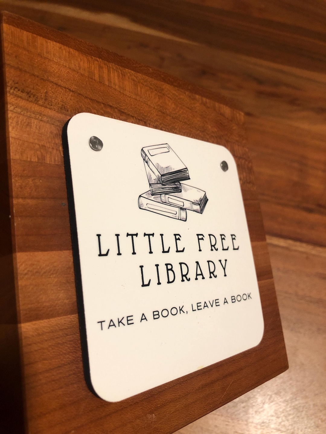 Free Little Library Sign, Cork-back Waterproof Sign, Lending Library ...