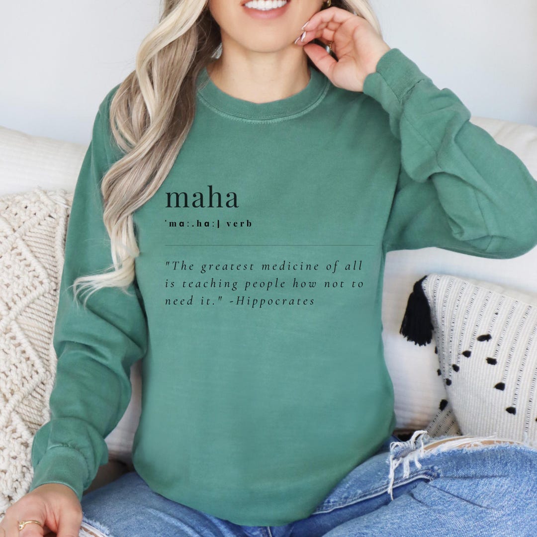 MAHA Definition Shirt, Make America Healthy Again Long Sleeve Shirt ...