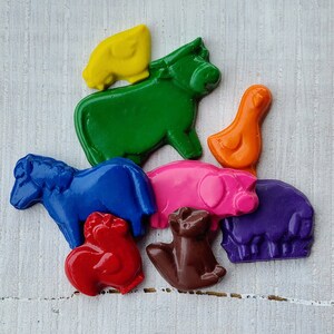 Farm Animal Crayons: Handcrafted Beeswax Crayons, Kids Gift - Etsy