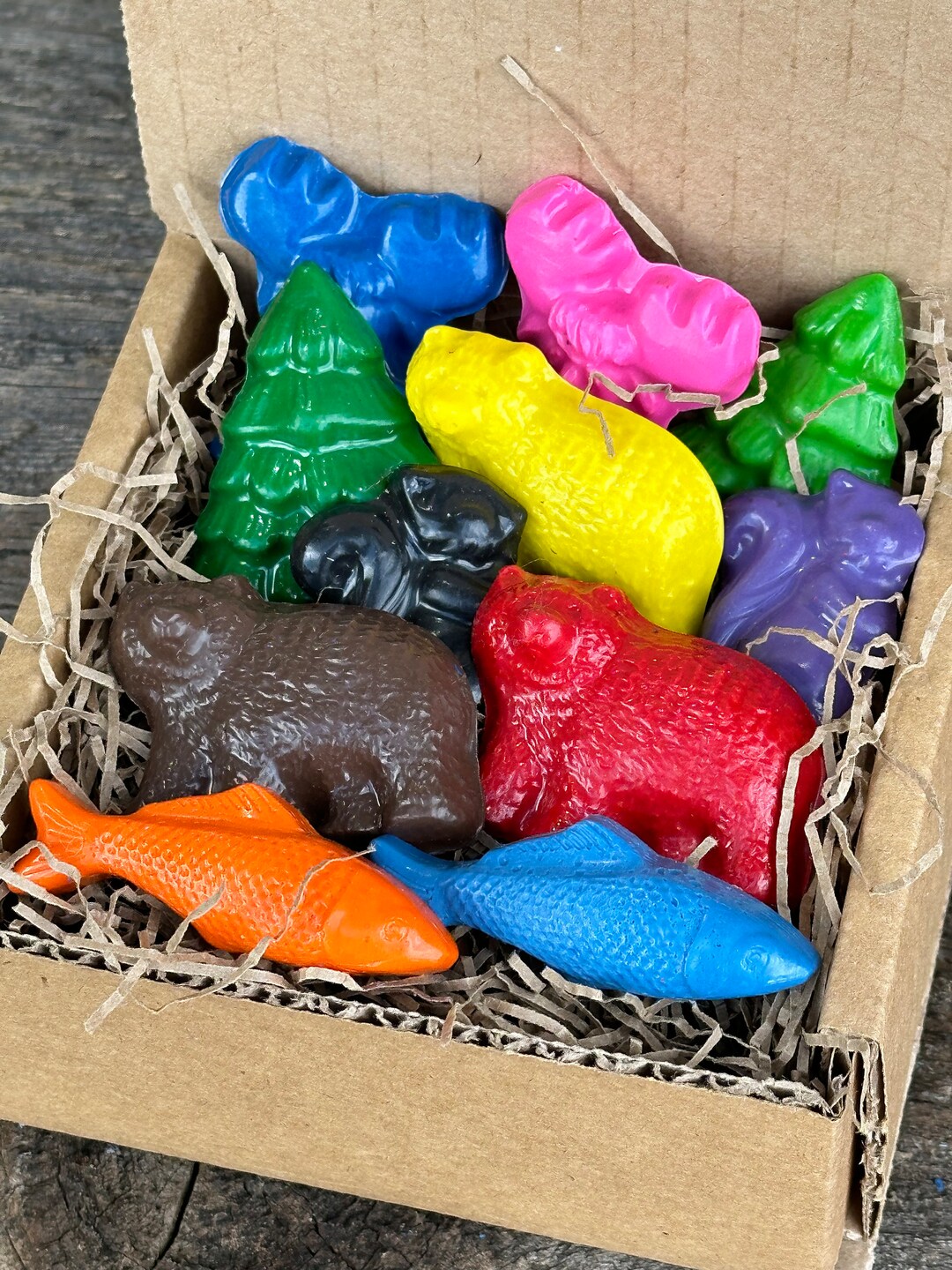 Wilderness Animal Crayons - Hand Poured Beeswax - Recycled USA Crayons ...