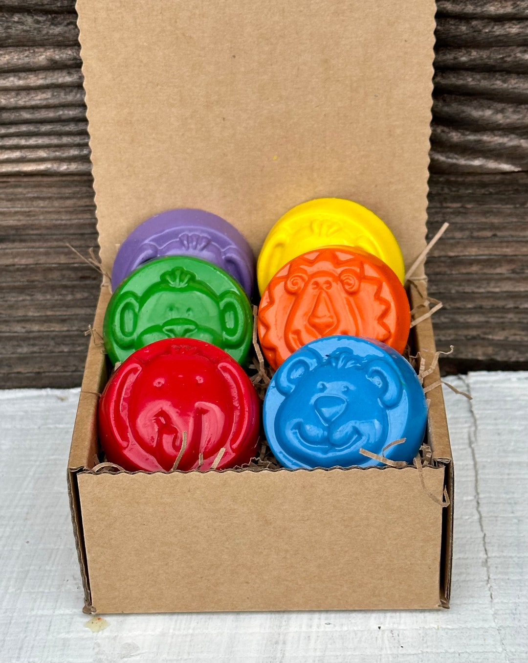 Safari Crayons - Big and Chunky for Little Toddler Hands - Natural ...