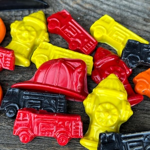 Fire Fighter Crayons - Fireman Birthday Party Favors - Fire Truck ...