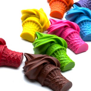 Crayon Shaped Ice Cream Cones - Fun Shaped Beeswax Crayons Hand Poured ...