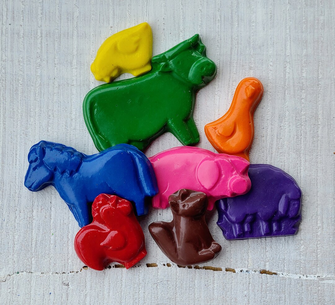 Handmade Beeswax Farm Animal Crayons: Fun Kids Gift - Etsy