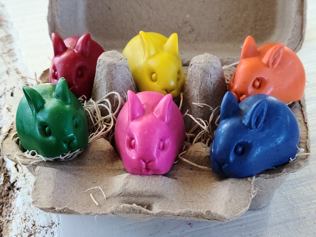 Crayons Bunny - JUMBO Natural Bunny Crayons for Kids - Easter Basket ...