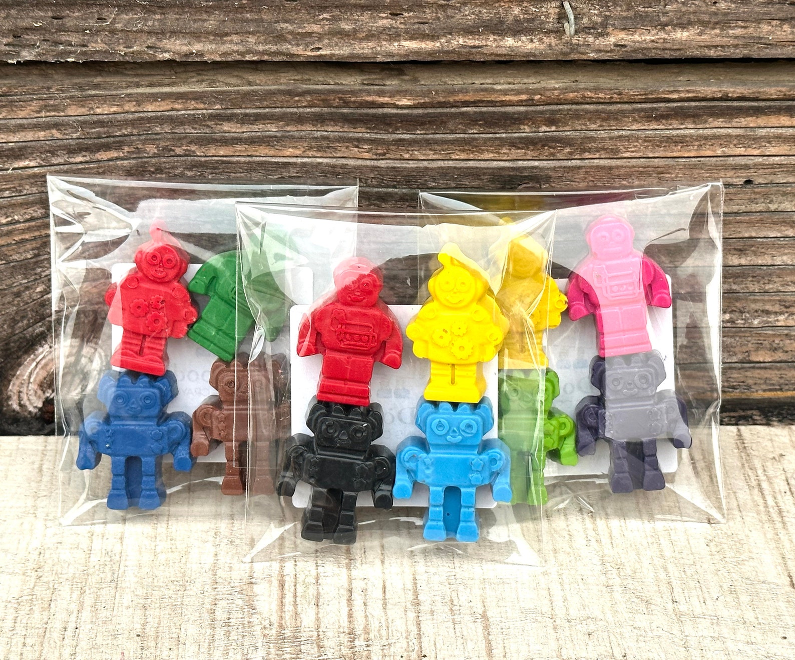 Robot Crayon Favors - Custom Birthday Party Favors - Handmade Natural ...