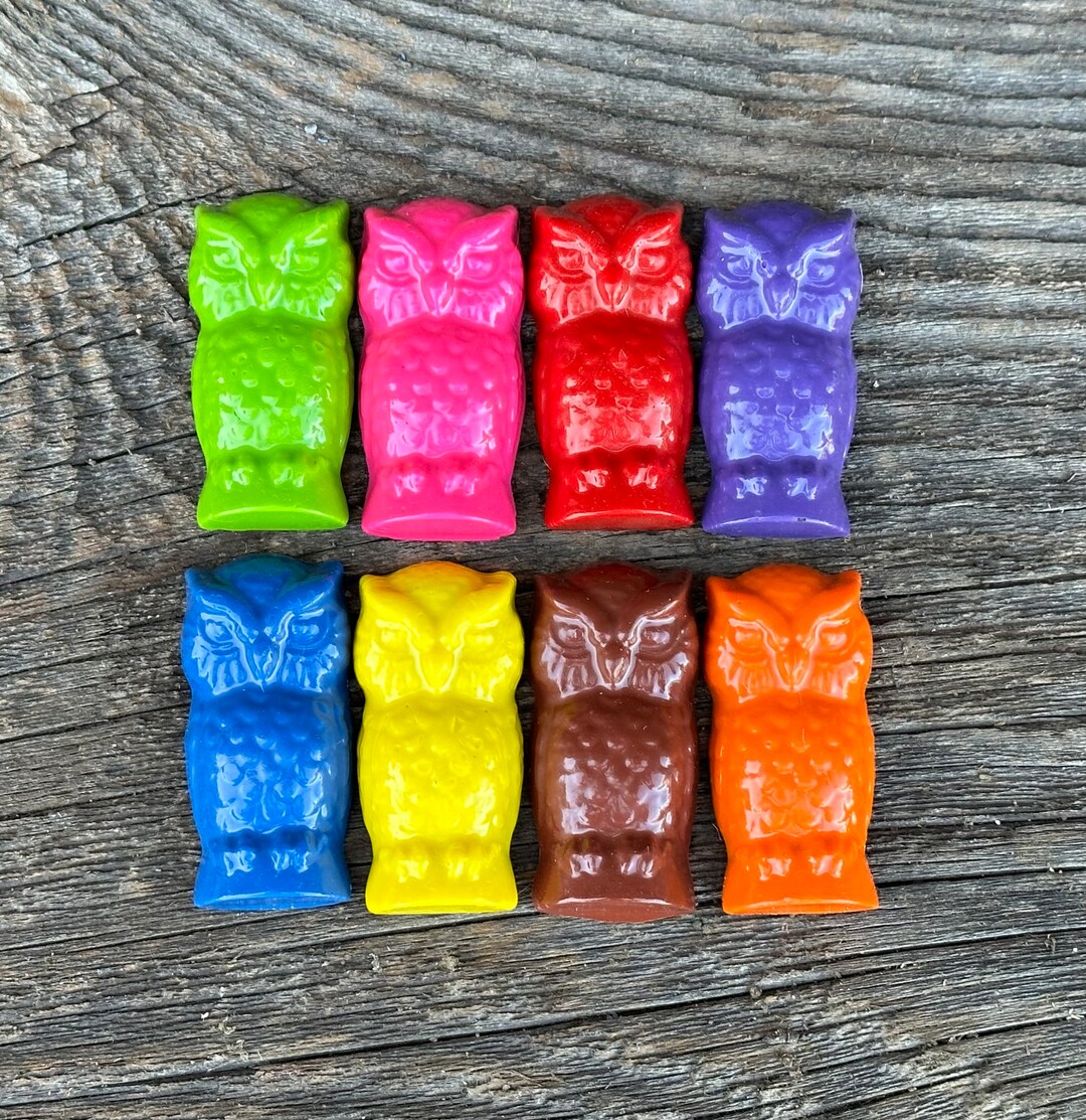 Owl Crayons - Handmade on Small Farm With Natural Beeswax and Recycled ...