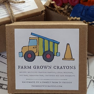 Construction Vehicle Crayons - Dump Truck Birthday Party Favors - Kids ...