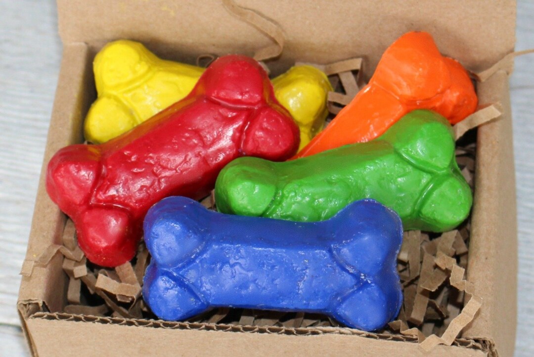 Dog Bone Crayons Puppy Recycled Farmers Market CRAYONS Eco Beeswax Soy ...