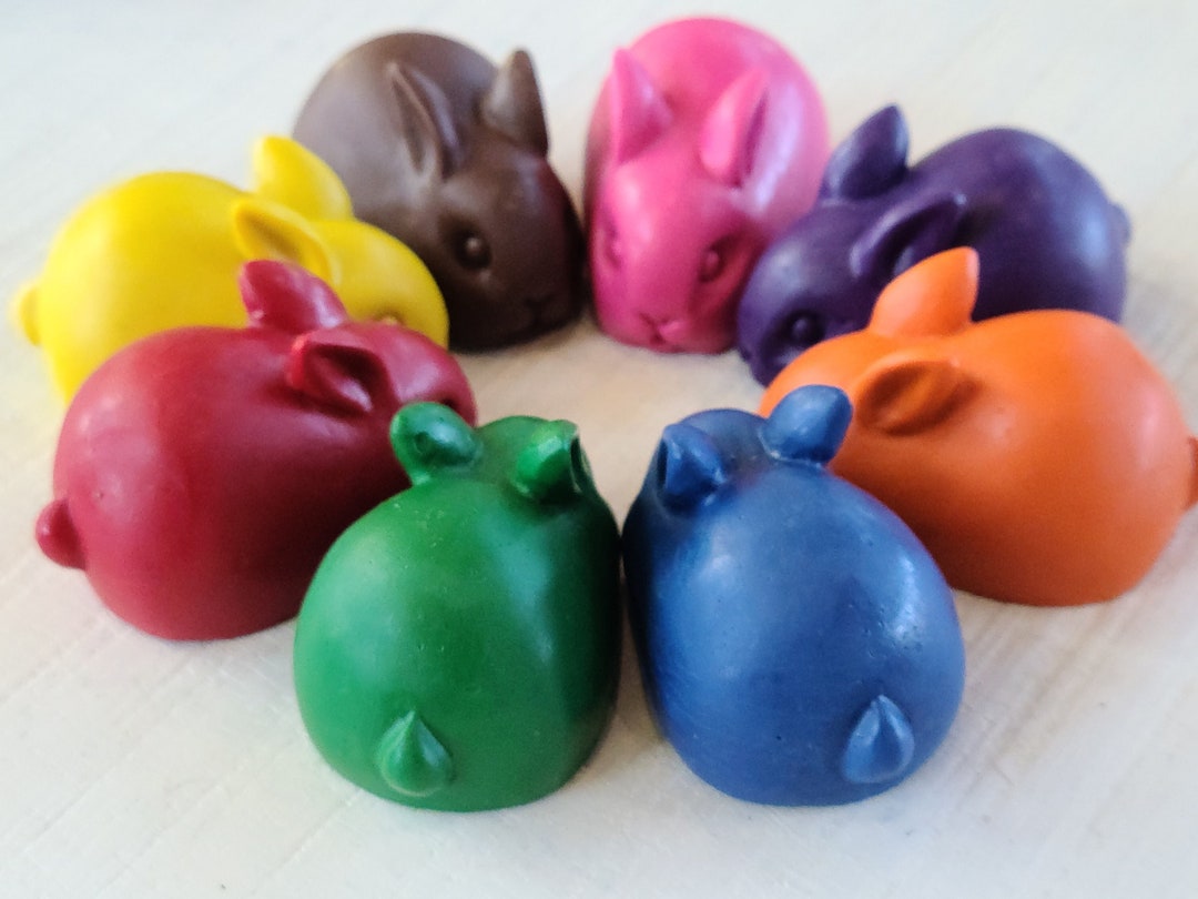 Beeswax Bunny Crayons: Farm Grown Easter Basket Gift - Etsy