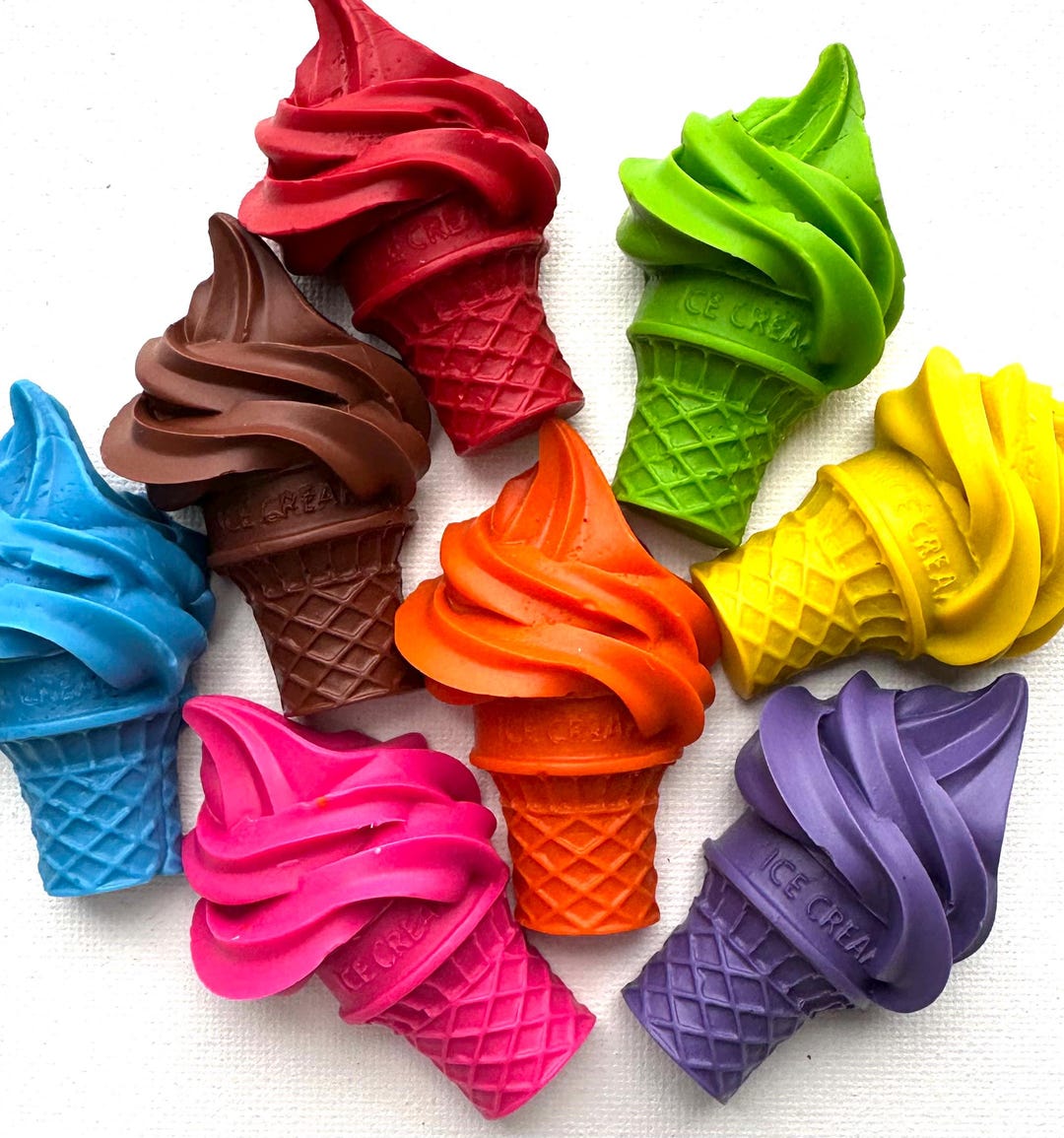 Crayon Shaped Ice Cream Cones - Fun Shaped Beeswax Crayons Hand Poured ...