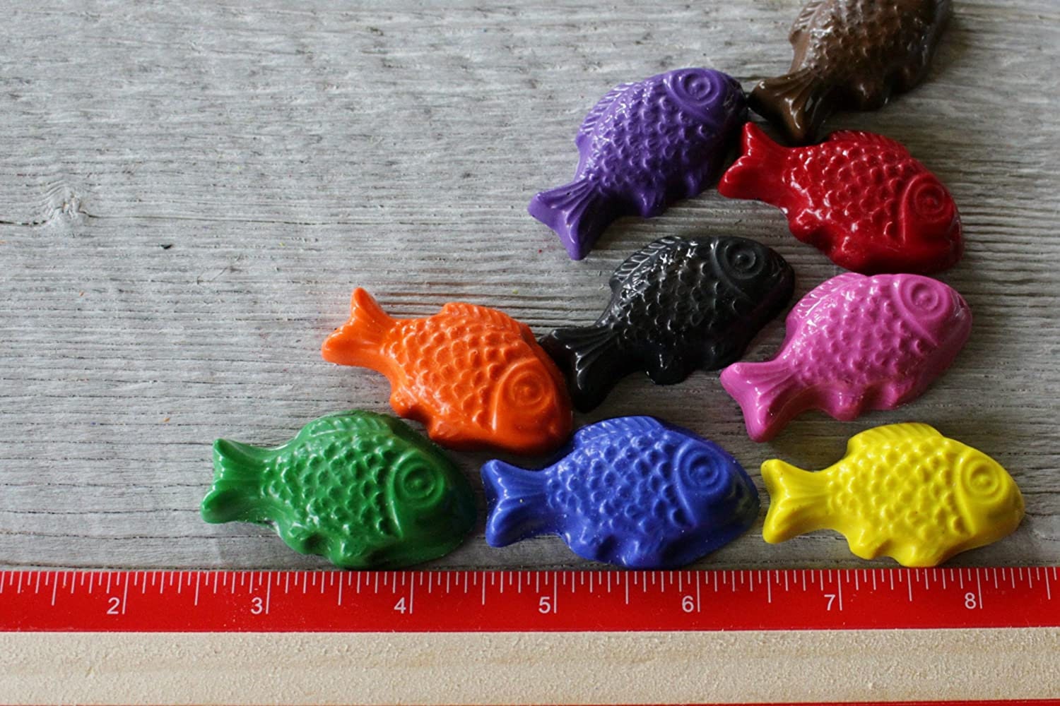 Fish Crayons Counting Toy Pretend Play Beeswax Crayons - Etsy