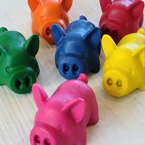 Pig Crayons Recycled CRAYONS Beeswax Crayons Birthday Gift Kids Holiday ...