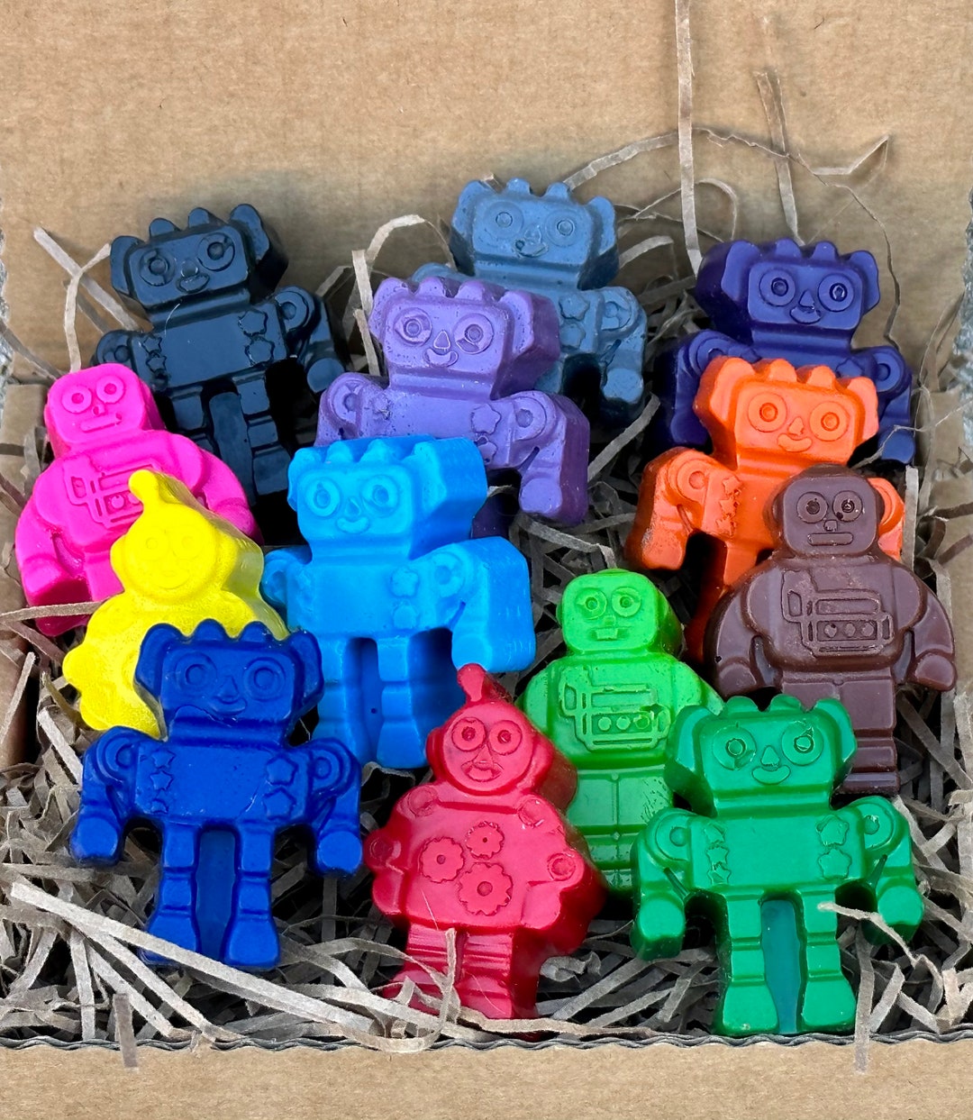 Robot Crayons Full Set of 12 Coloring Crayons Fun Gift for - Etsy
