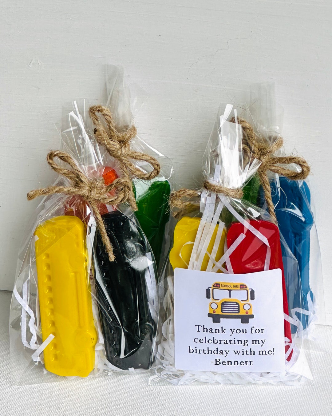 School Bus Crayons: Personalized Birthday Party Favors - Etsy