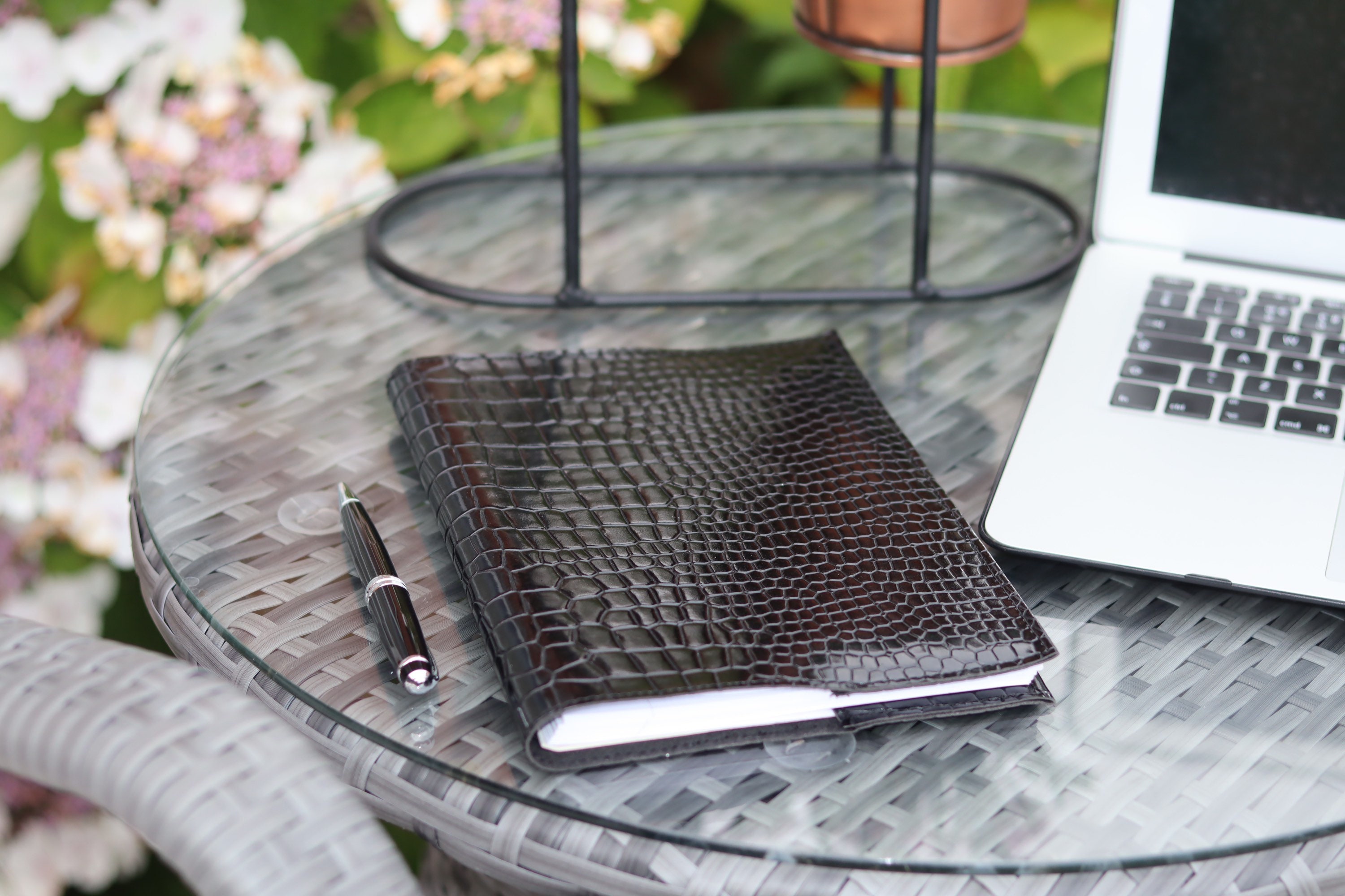 Black Glossy Leather Book Cover - Etsy