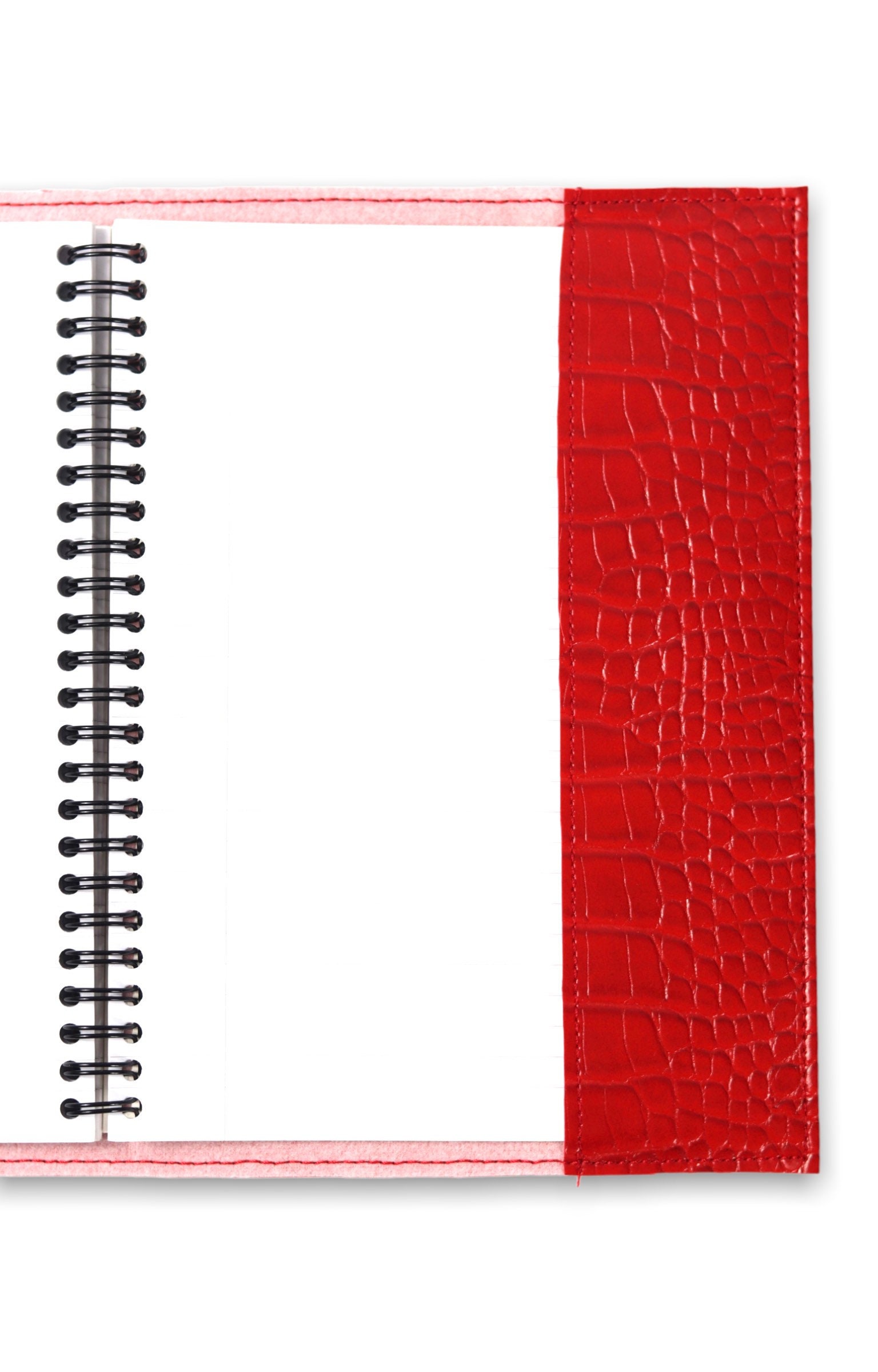 Red Crocodile Faux Leather Book Cover - Etsy