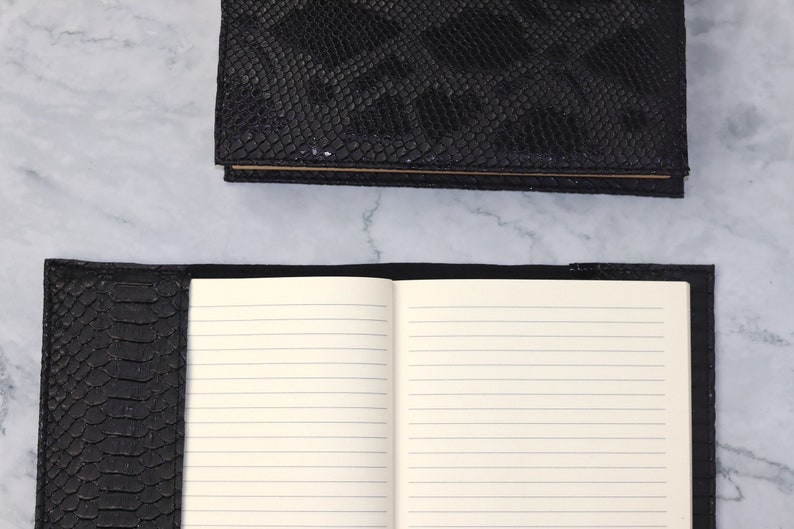 Black Leather Book Cover - Etsy