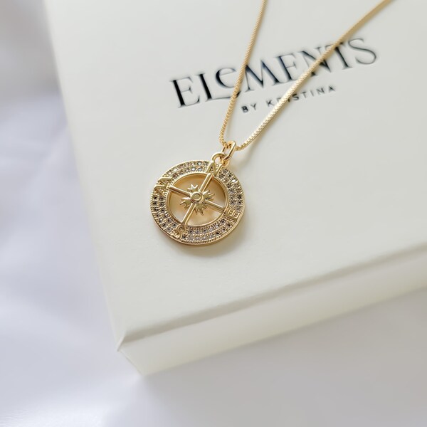 Compass Necklace - Etsy
