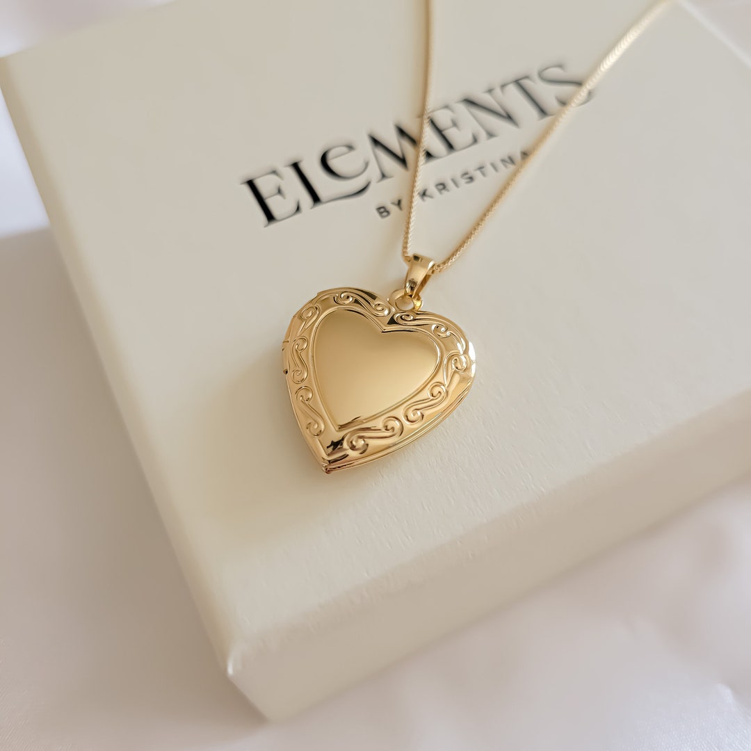 Gold Filled Heart Locket Necklace: Photo Memorial Keepsake - Etsy
