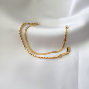 Gold Filled Rope Chain Bracelet. Rope Chain Layering Bracelet ...