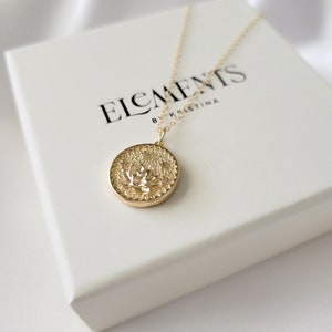 Lotus Necklace, Gold Filled Lotus Flower Pendant, Protection Jewelry ...