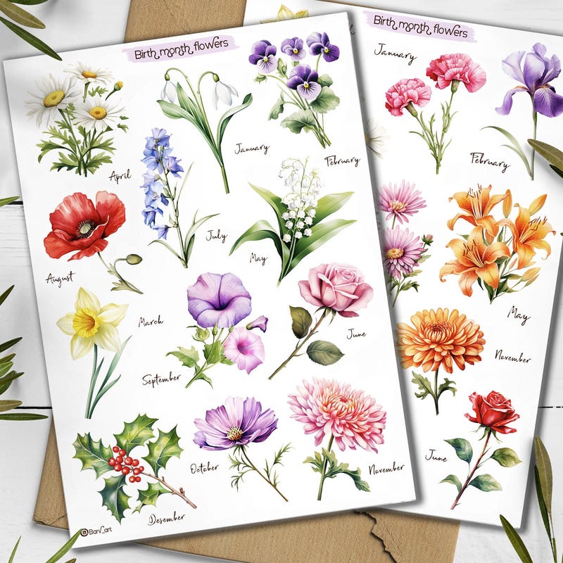 Flower Stickers - Etsy UK