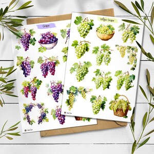 Grape Sticker Sheet: Foraged Summer Planner Stickers - Etsy