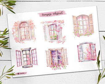 Floral Doors and Windows Sticker Sheet Great for Planners, Journaling ...