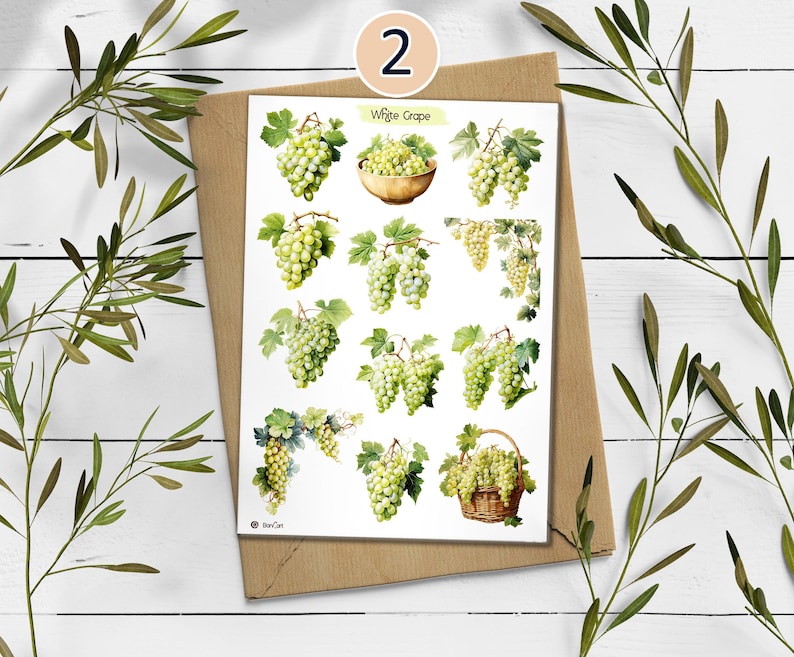 Grape Sticker Sheet: Foraged Summer Planner Stickers - Etsy