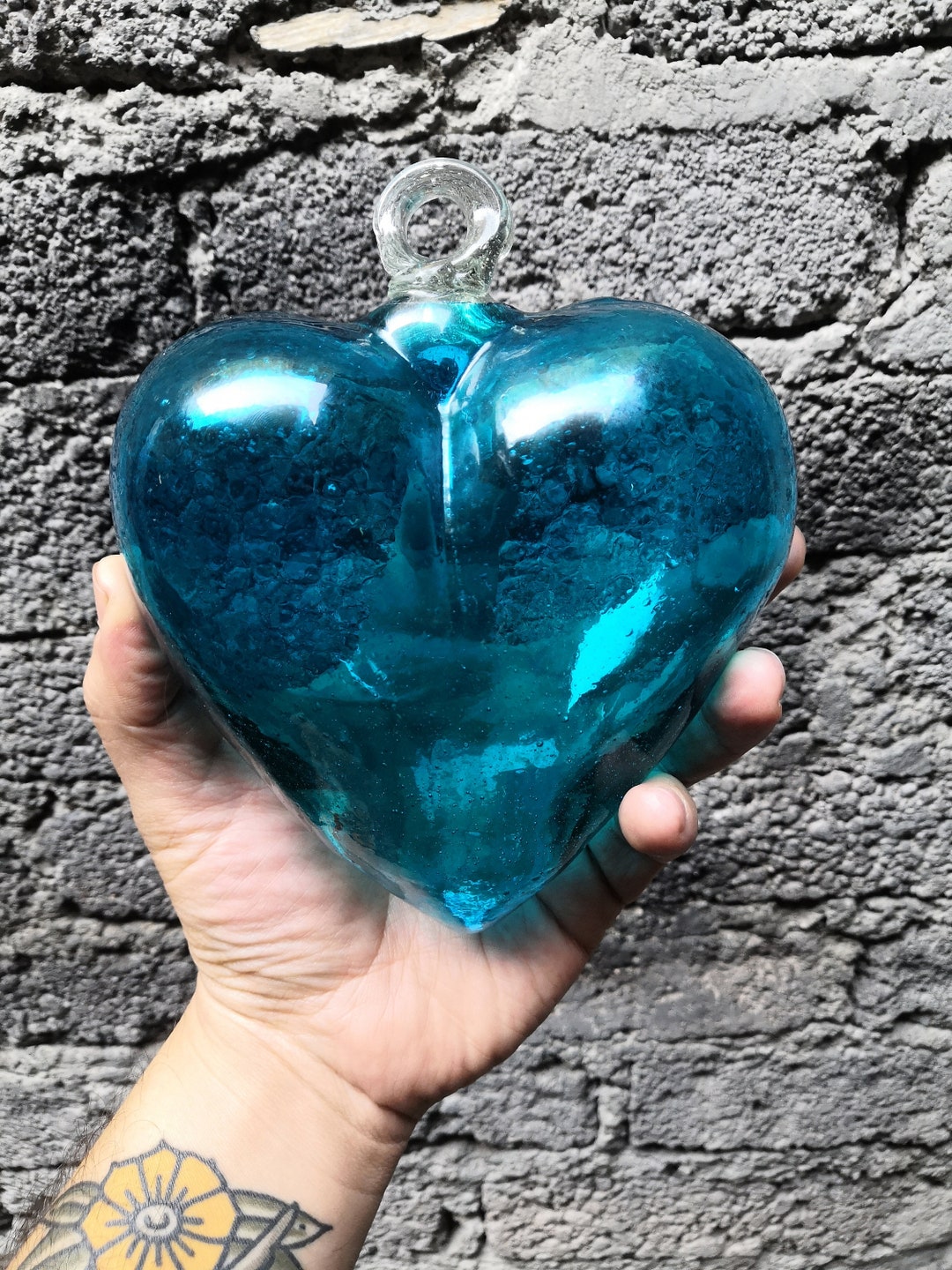 Cabo Blown Glass Heart. Corazón De Vidrio Soplado. 7" - Etsy
