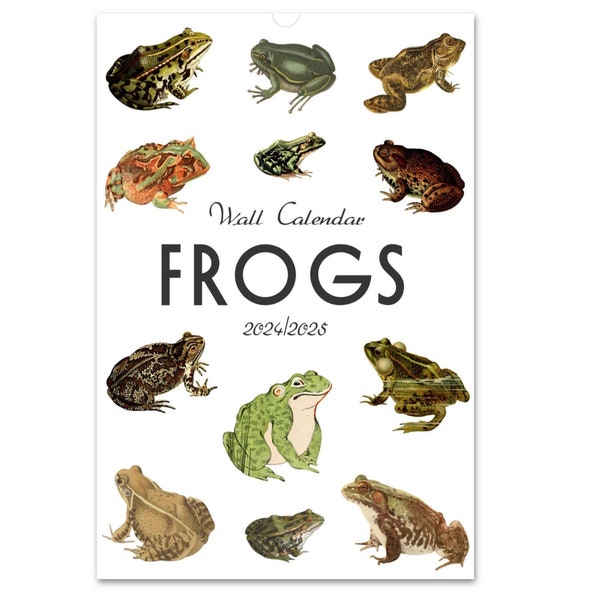 Wall Calendar Frog - Etsy