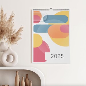 2025 Wall Calendar, Retro Calendar, Groovy Calendar, New Year Calendar ...