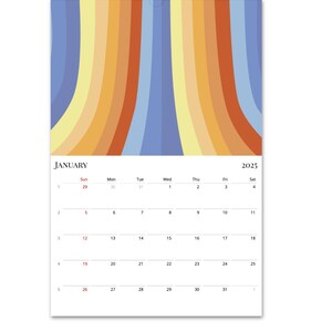 2026 Wall Calendar, Retro Calendar, Groovy Calendar, Academic Calendar ...