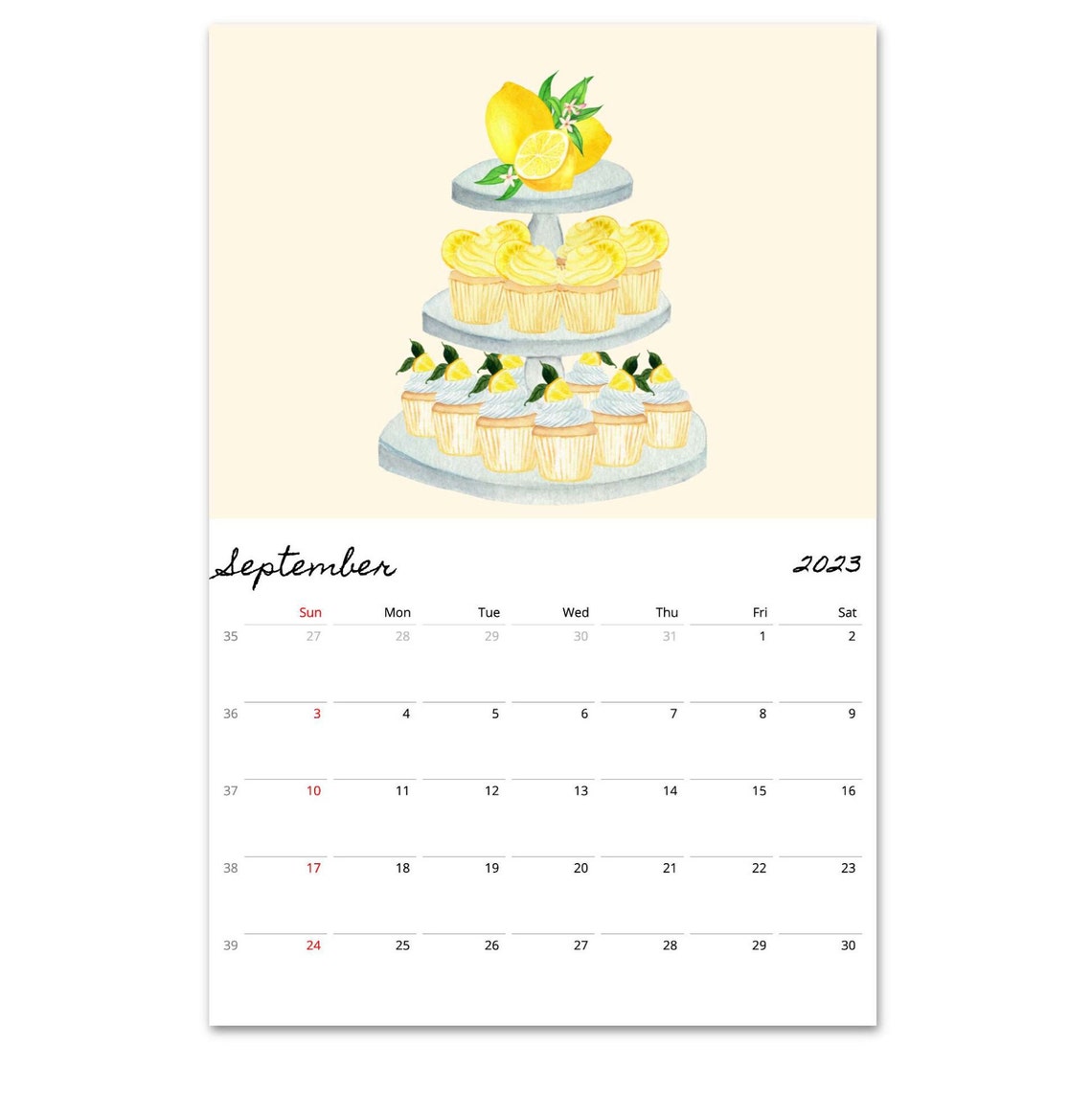 2023 Wall Calendar Lemon Calendar 2023 Calendar Fruit - Etsy