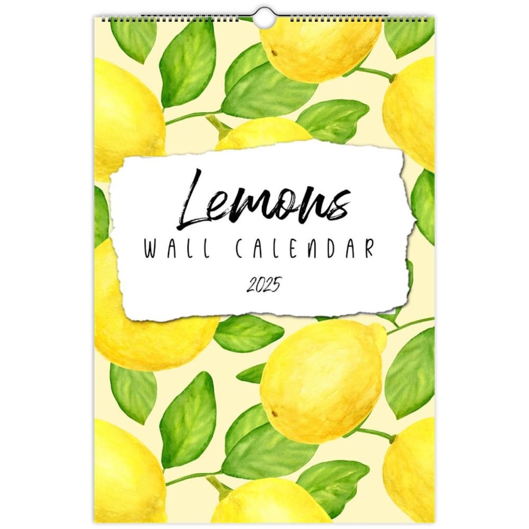 2025 2026 Calendar, Lemon Calendar, Mid Year Calendar, Monthly Calendar ...