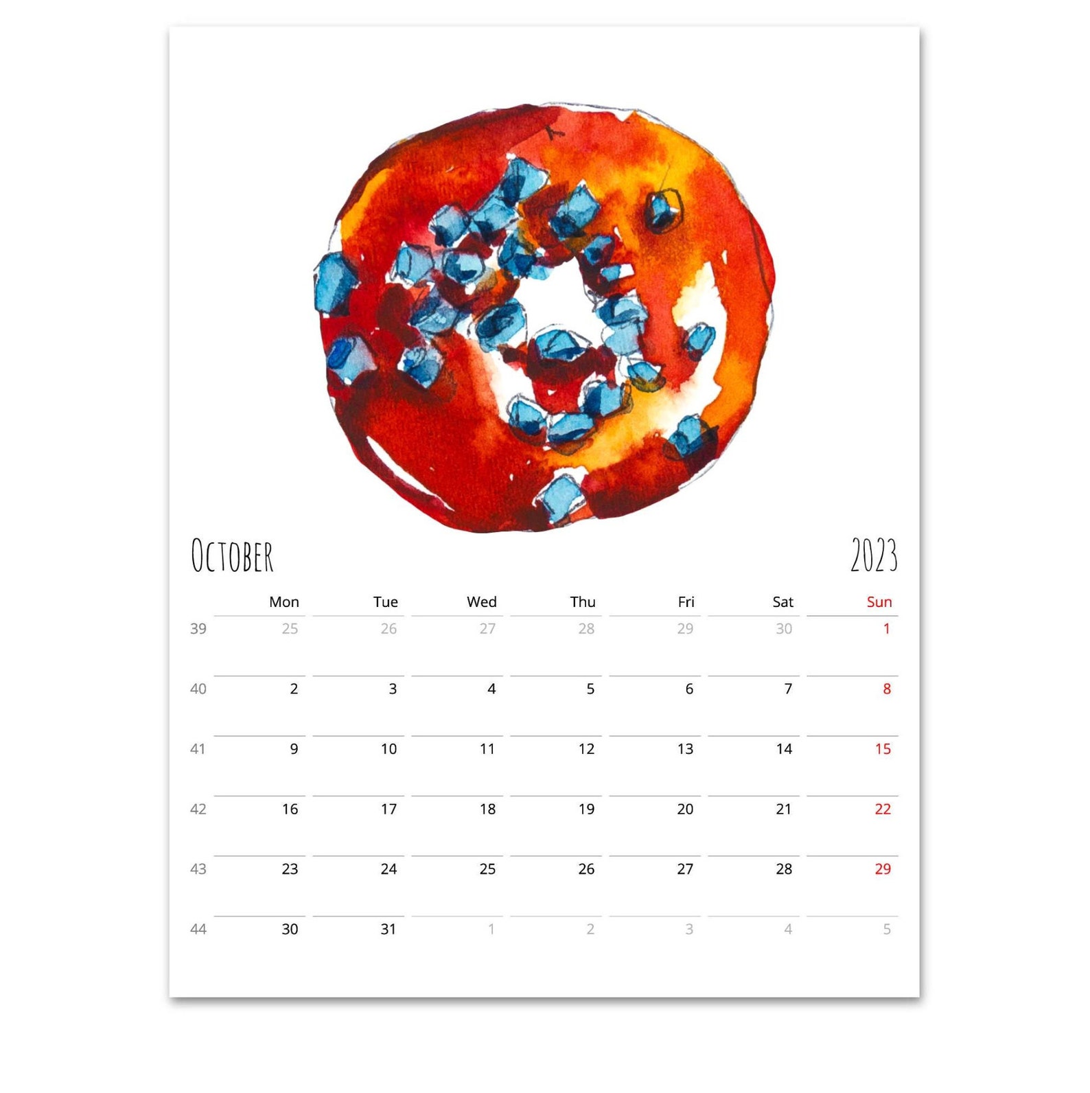 2023 Wall Calendar Donut Calendar Hanging Calendar Sweets - Etsy