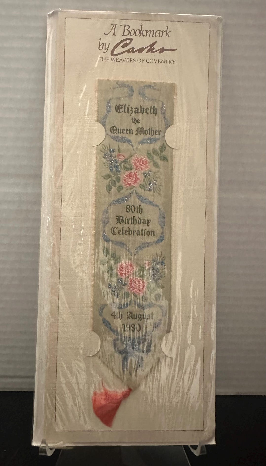 Cash’s Silk Bookmark Queen Elizabeth the Queen Mother 80th Birthday - Etsy