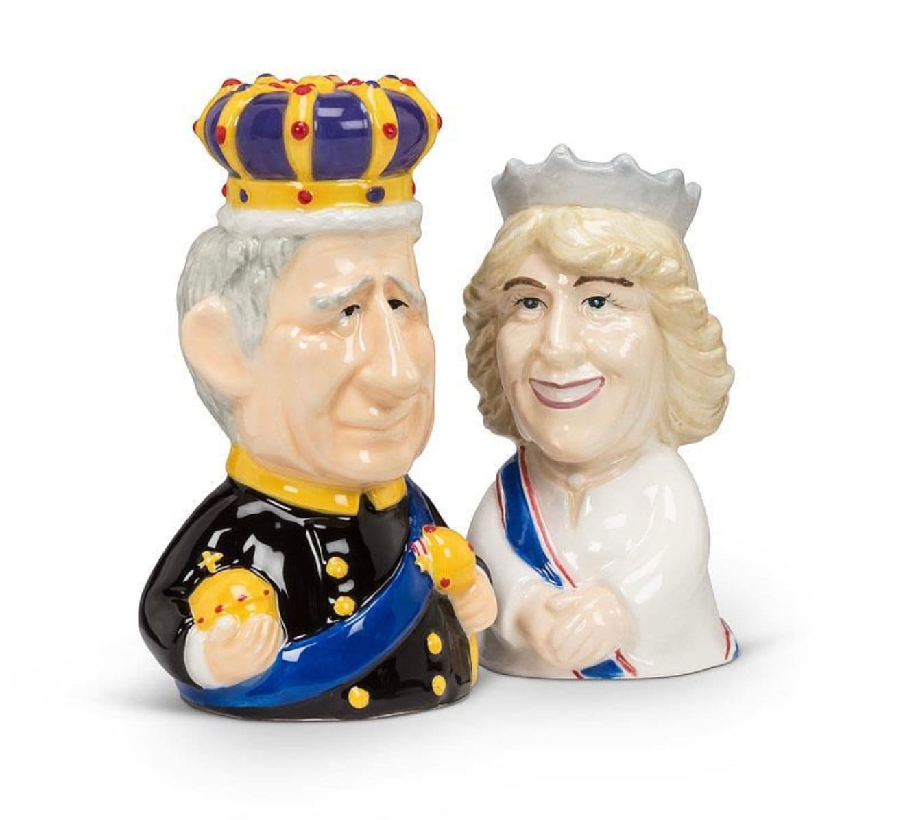 Royal Family King Charles and Queen Camilla Salt and Pepper Shakers - Etsy