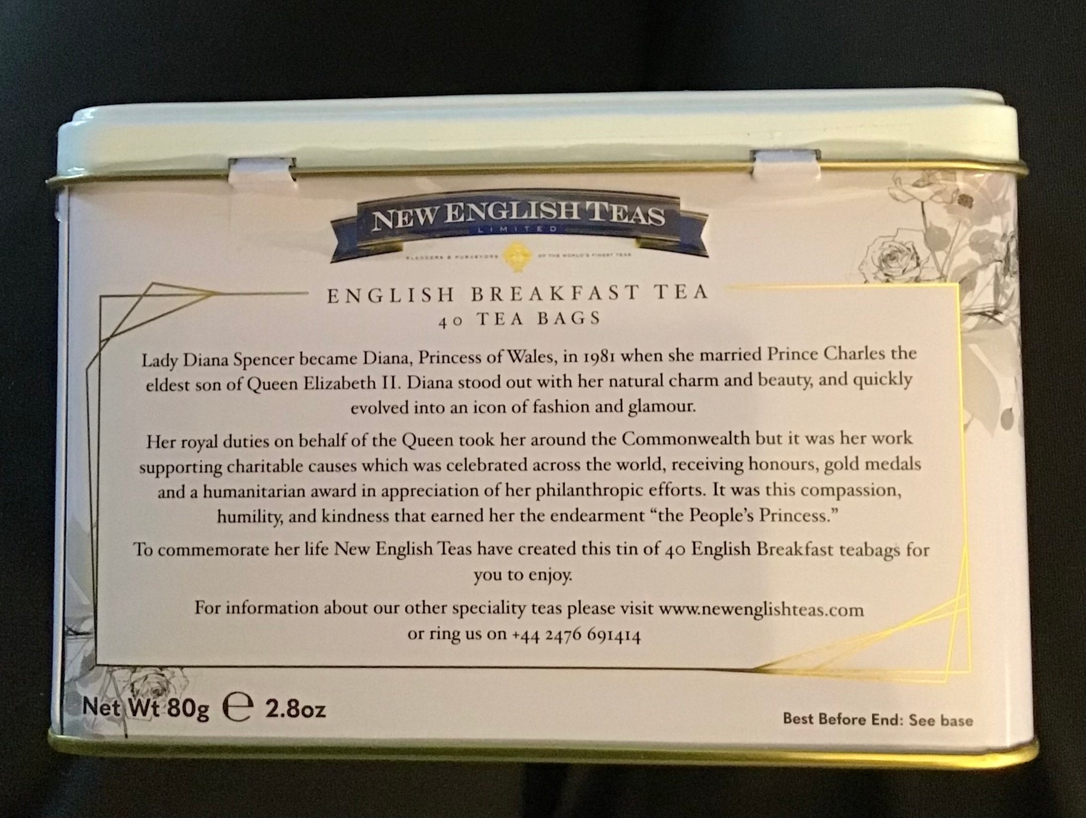 Royalty Tea Tin Princess Diana Sealed - Etsy