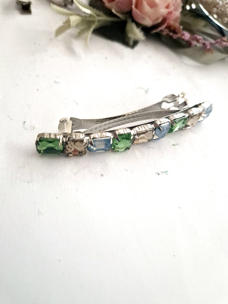 Multicoloured Crystal French Barrette, Wedding, Mother of Groom ...
