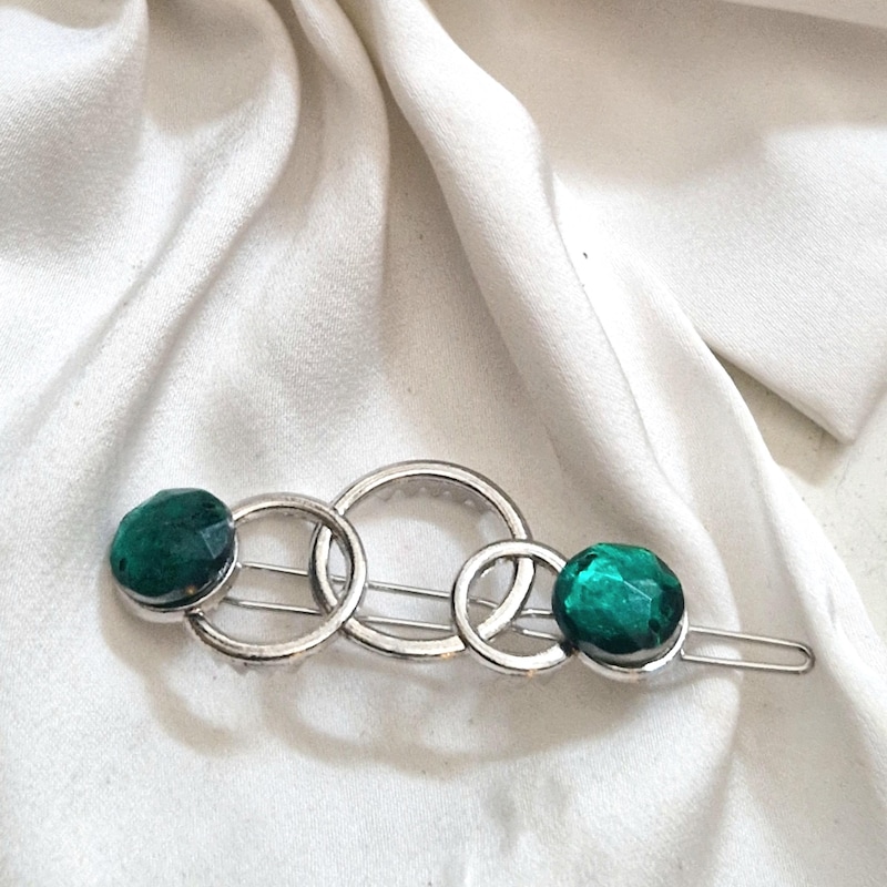 Green Leaf Hair Barrette - Etsy UK